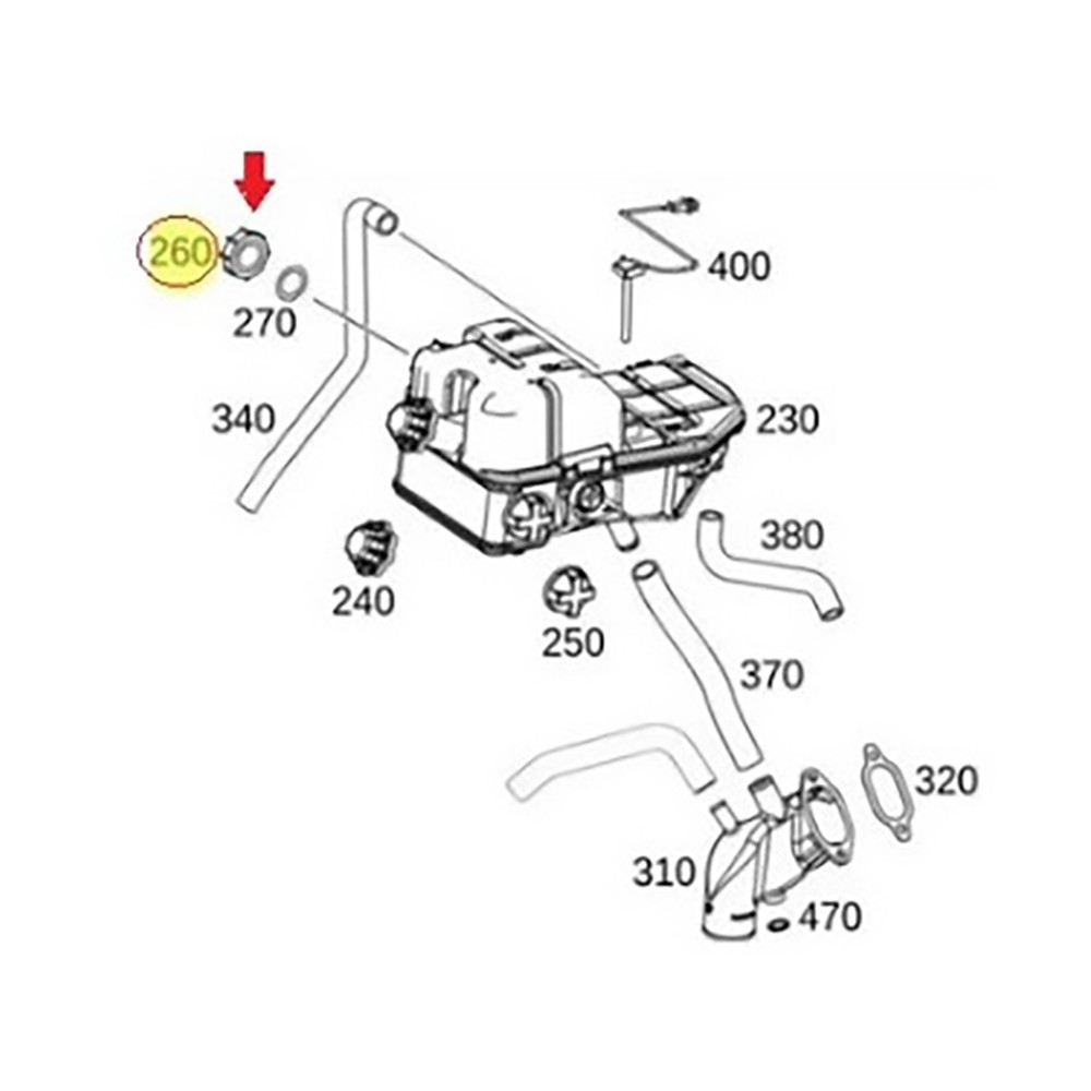 Tampa Reservatorio Agua Radiador Mercedes Iveco 0005000206
