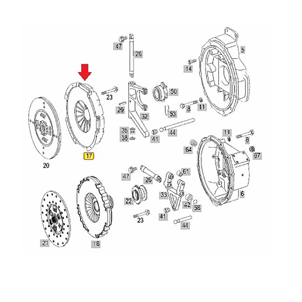 Plato Embreagem Mercedes Benz L1620E 1722 Om926 0072501504G