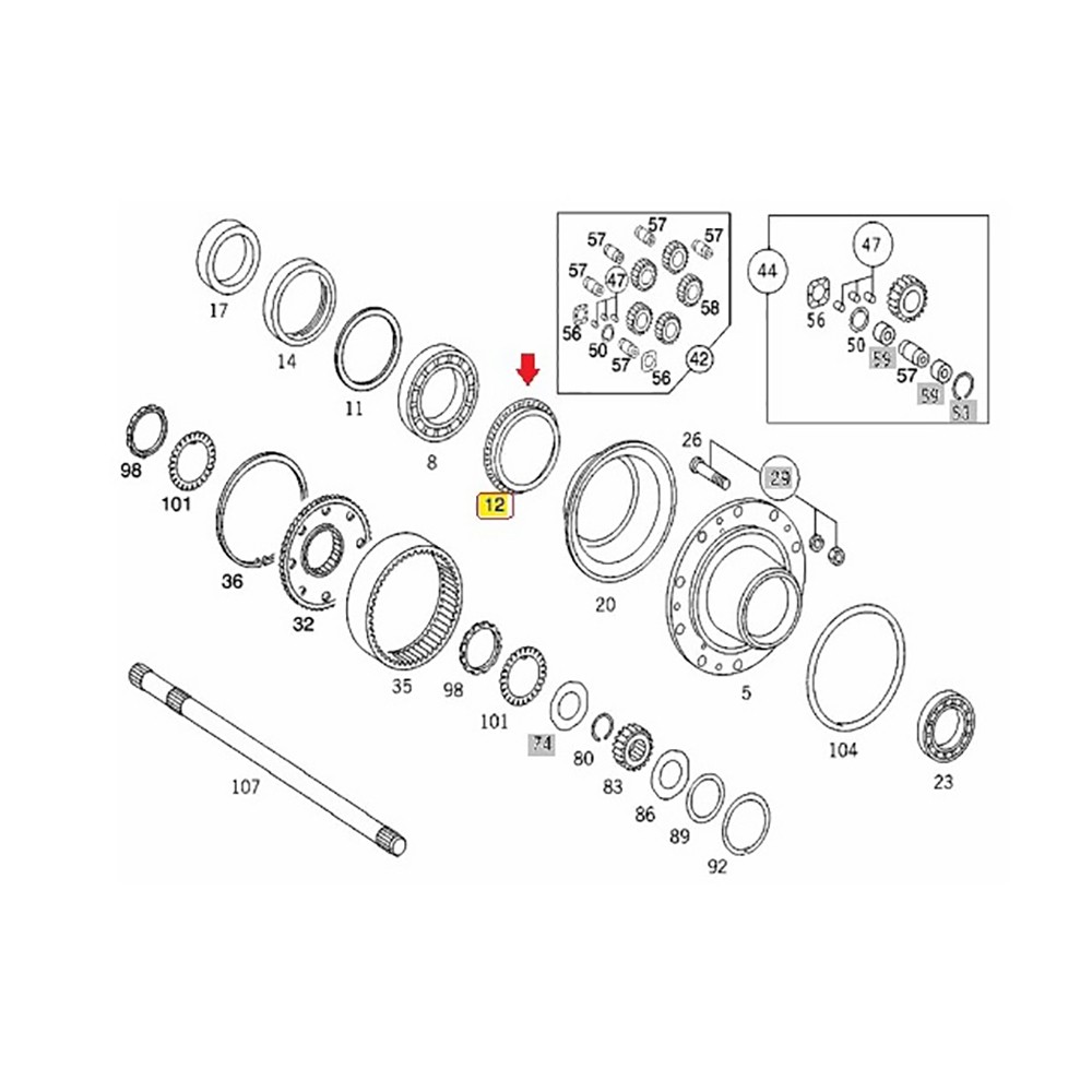 Retentor Cubo Traseiro Mercedes Benz Axor 2544S 0159974947