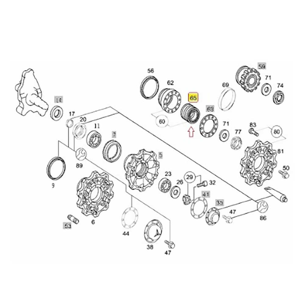 Rolamento Cubo Mercedes Benz 2546 Actros Axor 0179815005
