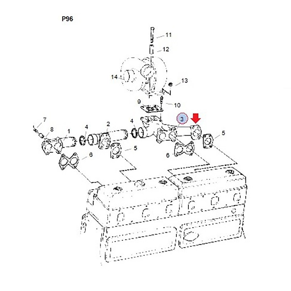 Coletor Escape Scania P96 113L Onibus Fixado Turbina 1109281