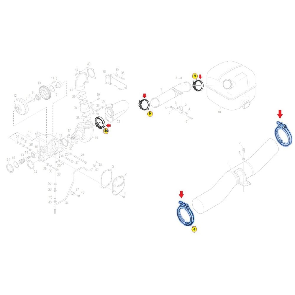 Bracadeira Escape Scania T R114 124 4" 110X130mm 1422474