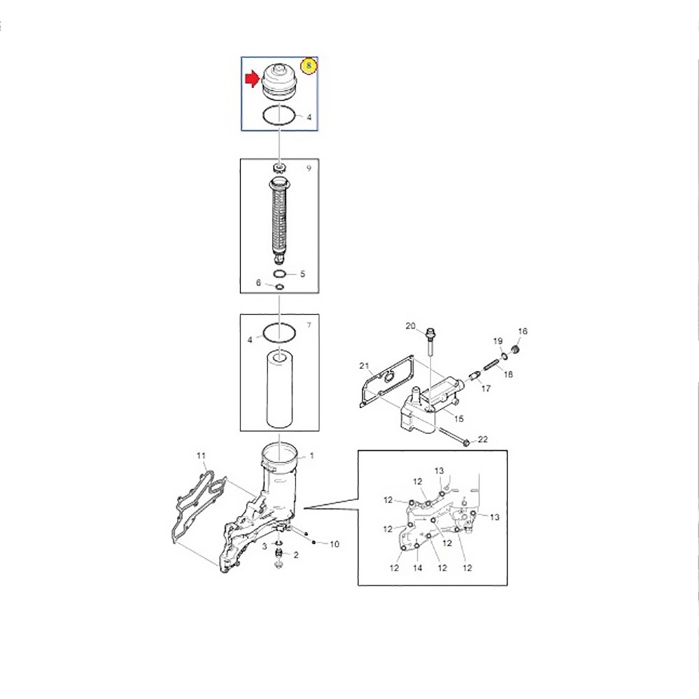 Tampa Filtro Lubrificante Scania P G R124 1742035