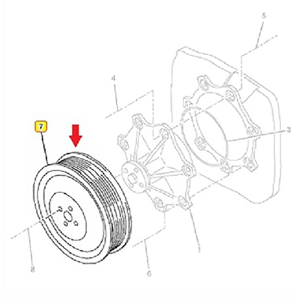Polia Bomba Agua International 4000 4900 Dt466E 1817891C1