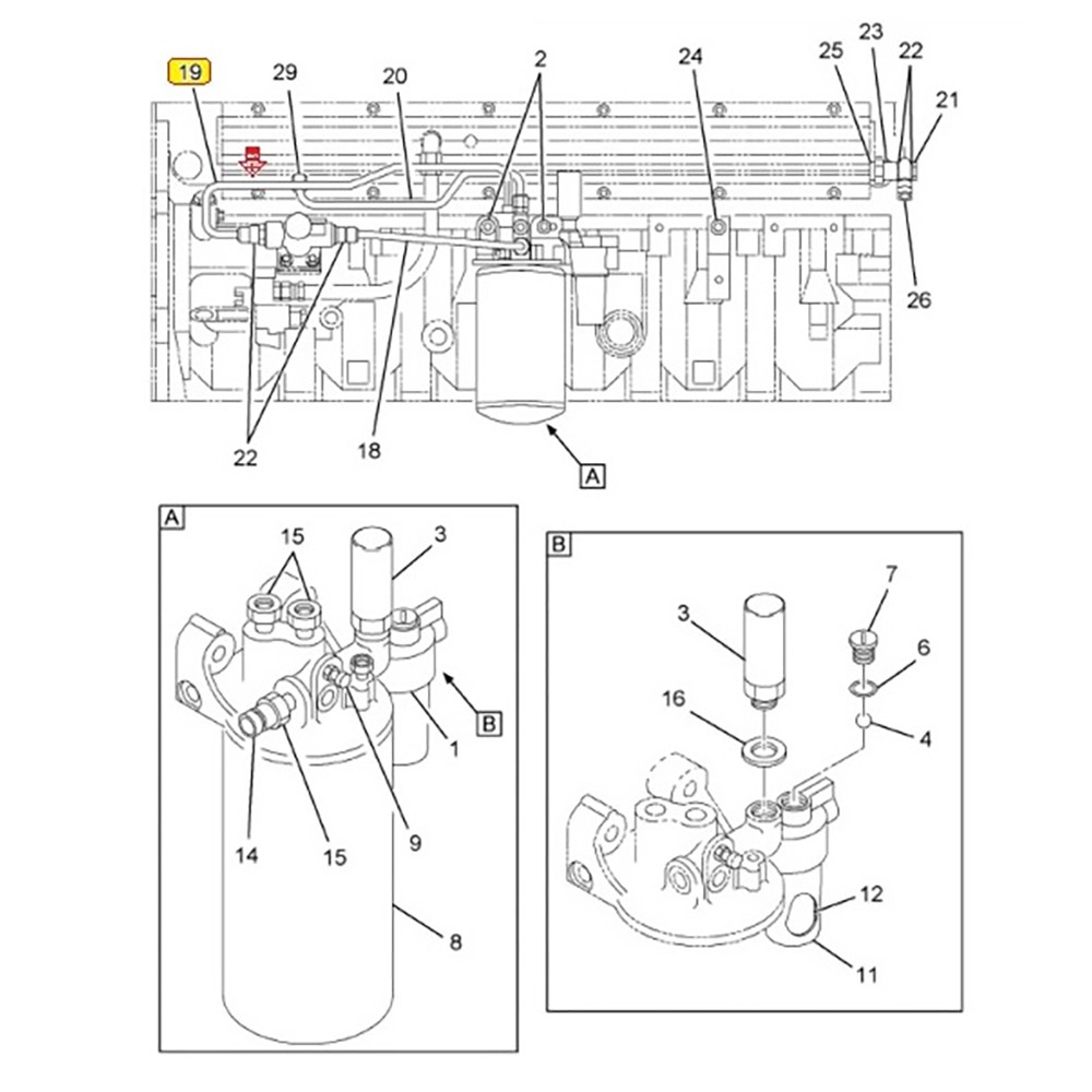 Tubo Combustivel International 4700 4900 Dt466E 1825521C93