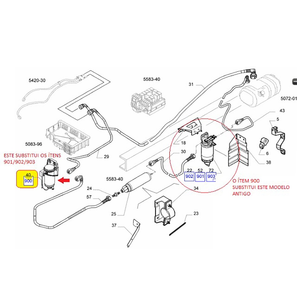 Filtro Combustivel Iveco Nova Daily 3 16V 2014 5801350522