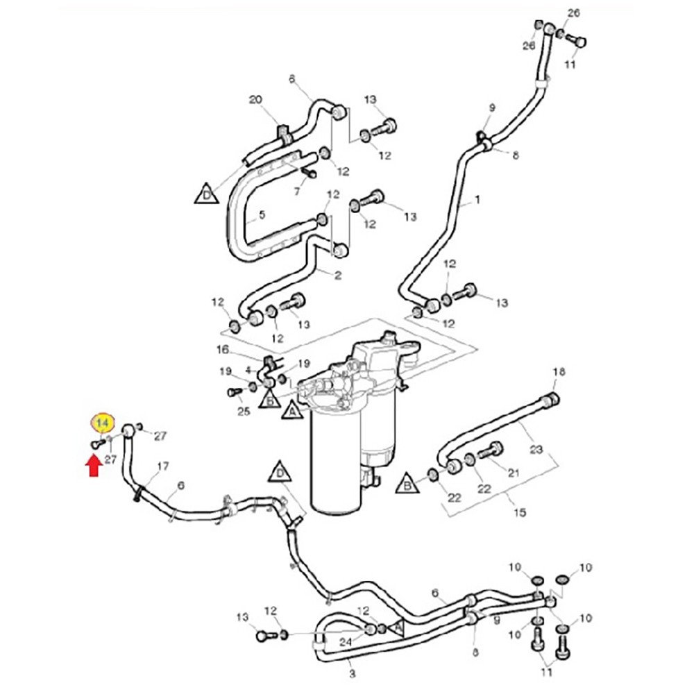 Valvula Retorno Diesel Compativel Volvo Fh D13A 6Kg 20715052