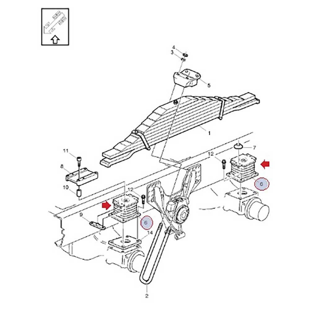 Batente Mola Traseiro Volvo N NL FH NH 10 12 VM270 20390836G