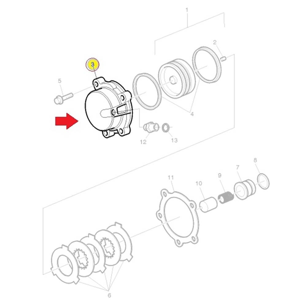 Tampa Cilindro Freio Eixo Cambio Volvo Fh12 At2412 20483327