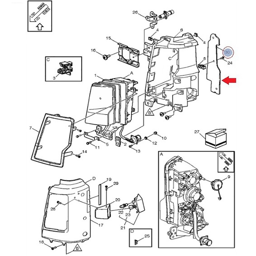 Tampa Acabamento Protecao Farol Esquerdo Volvo Fh 20507020