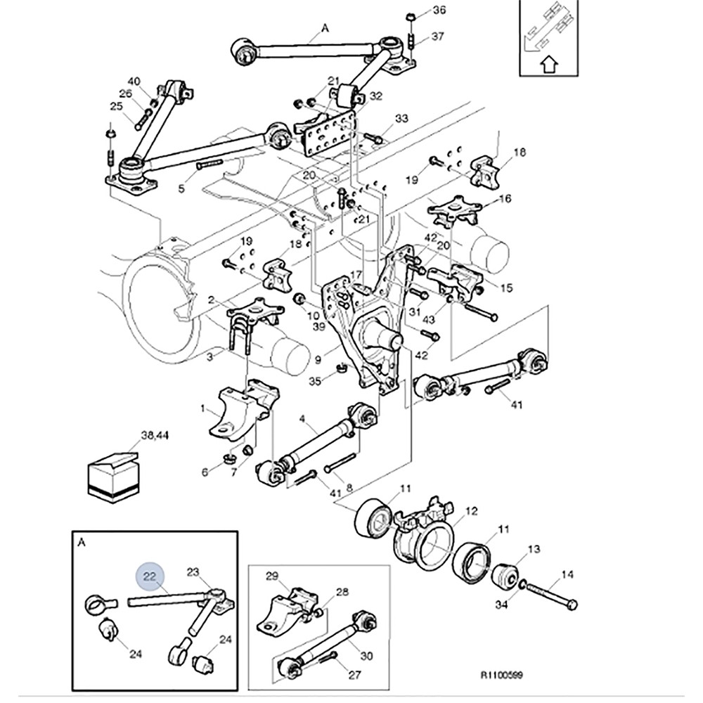 Tirante Suspensao Traseira Volvo FH12 VM310 VM330 Tracado Haste V ...