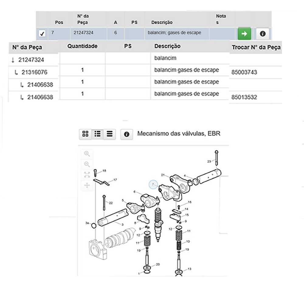 Balancim Valvula Volvo FH12 D13A De Escape 21406638