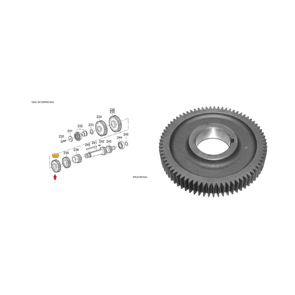 Engrenagem Contra Eixo Ford Iveco International 9800 21262