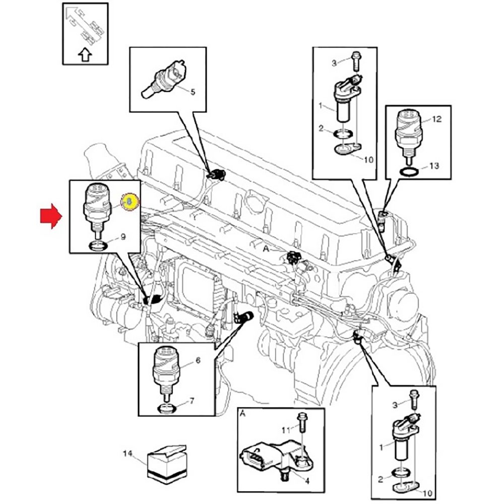 Sensor Pressao Oleo Volvo Fh 2007 Motor D13A 21746206