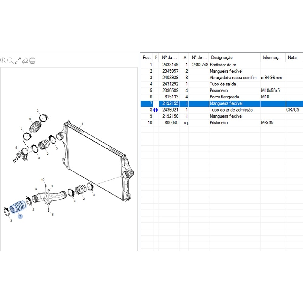 Mangueira Intercooler Scania NTG Ano 2019 Em Diante 2192155