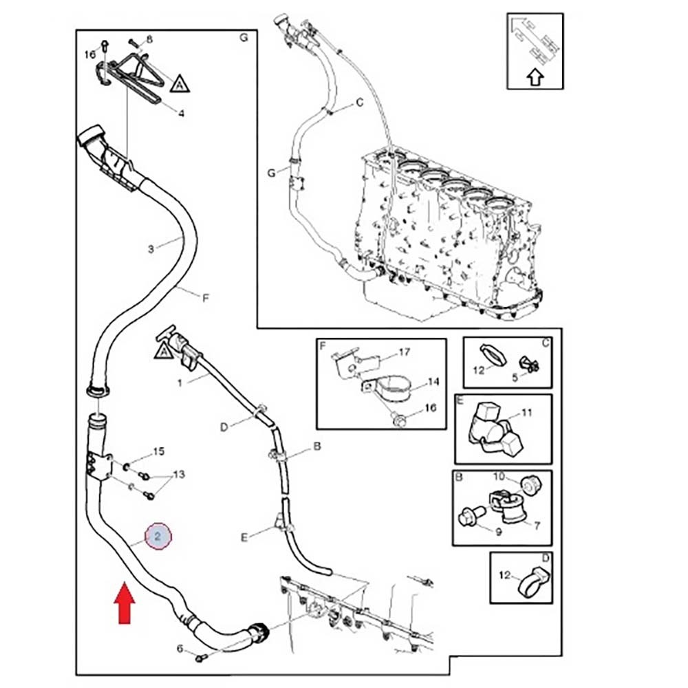 Tubo Repositor Oleo Volvo FH 420 460 CV 2015 Diante 22306618