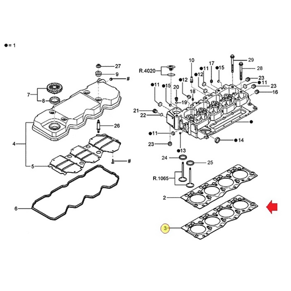 Junta Cabecote Cummins Volks Ford 8150E 815E Isbe 2830707