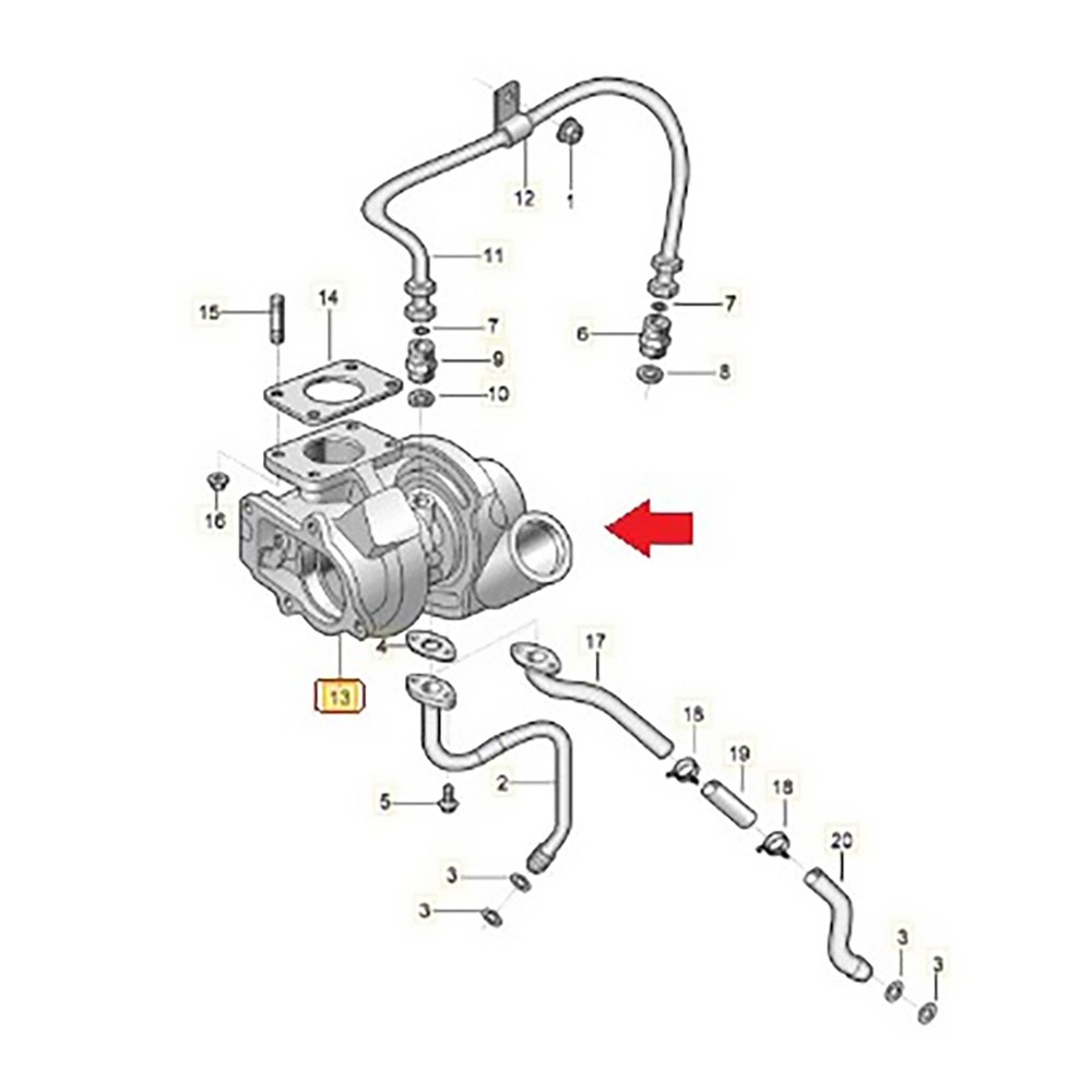 Turbina Volks Ford Cargo 17250E 24250E 2428E 2628E 2T2145061