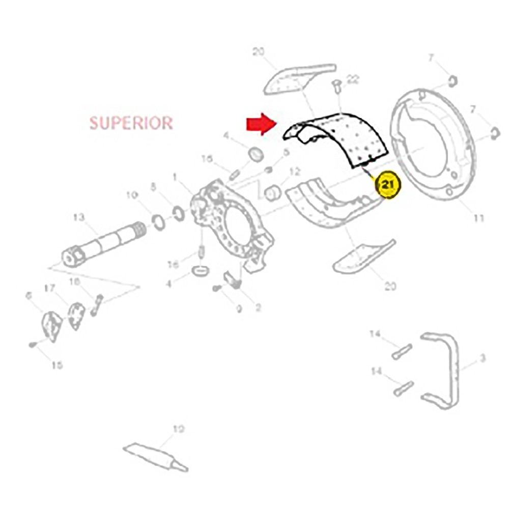 Patim Freio Traseiro S274A Volvo Fh Nh 98 Superior 3095196A