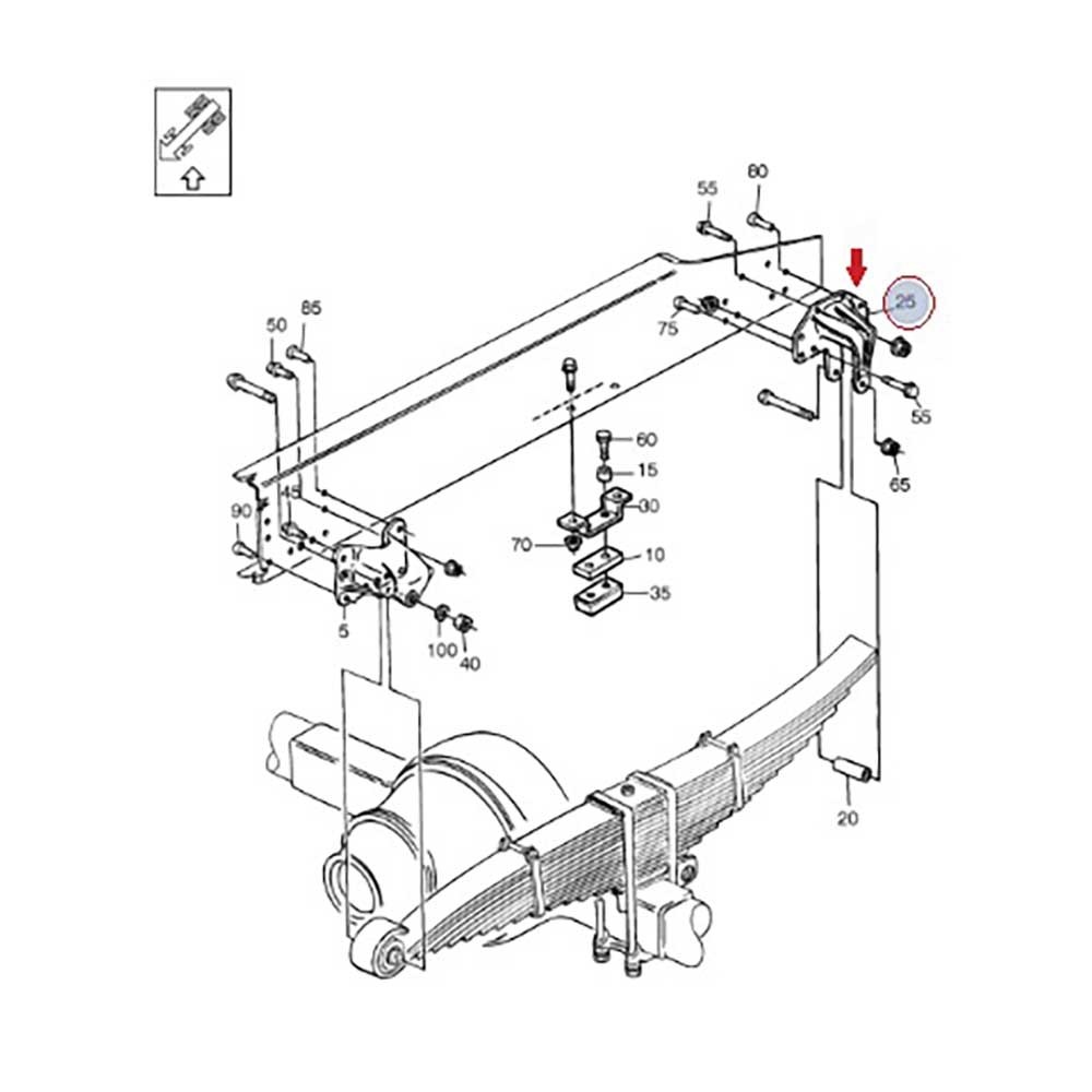 Suporte Mola Traseiro Volvo FH Parte Traseira 3171449