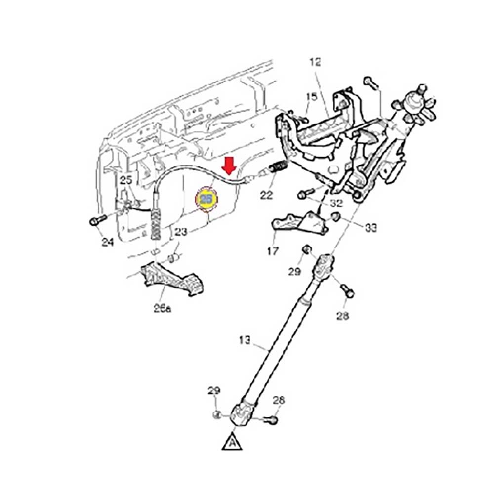 Pedal Acionamento Regulagem Coluna Direcao Volvo Fh 3176505