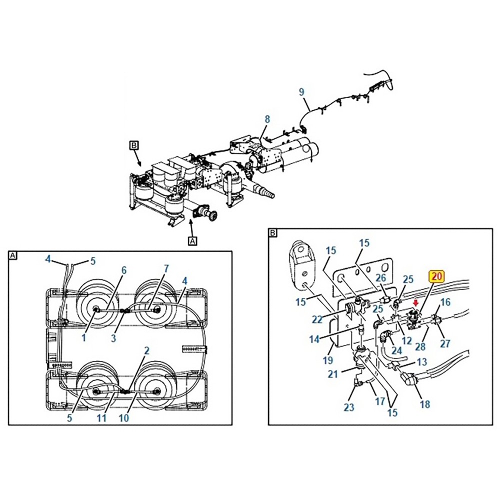 Valvula Descarga Rapida International 9800 Euro 3 3523705C1