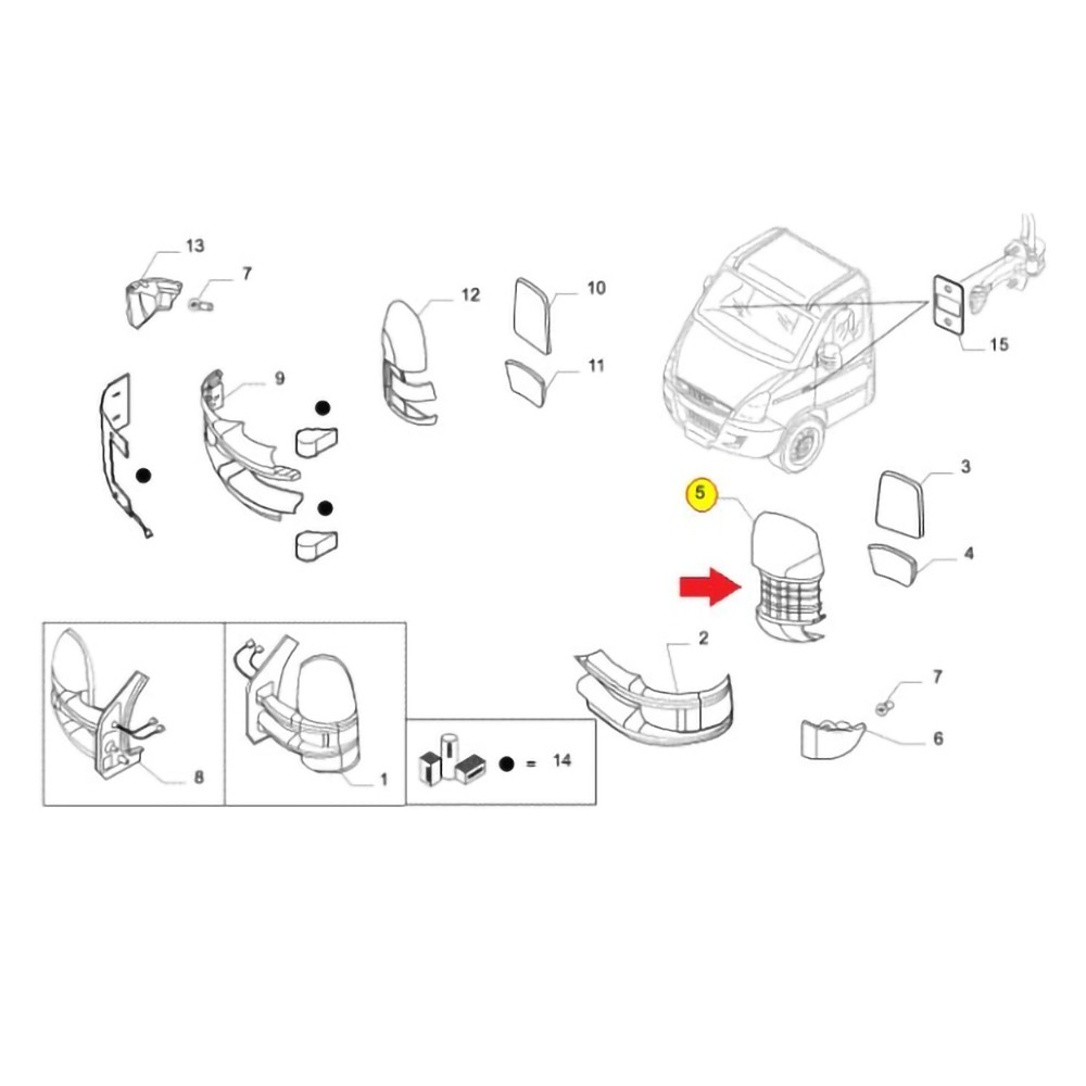 Capa Retrovisor Iveco Daily 35S14 40S16 45S14 55C16 3801910