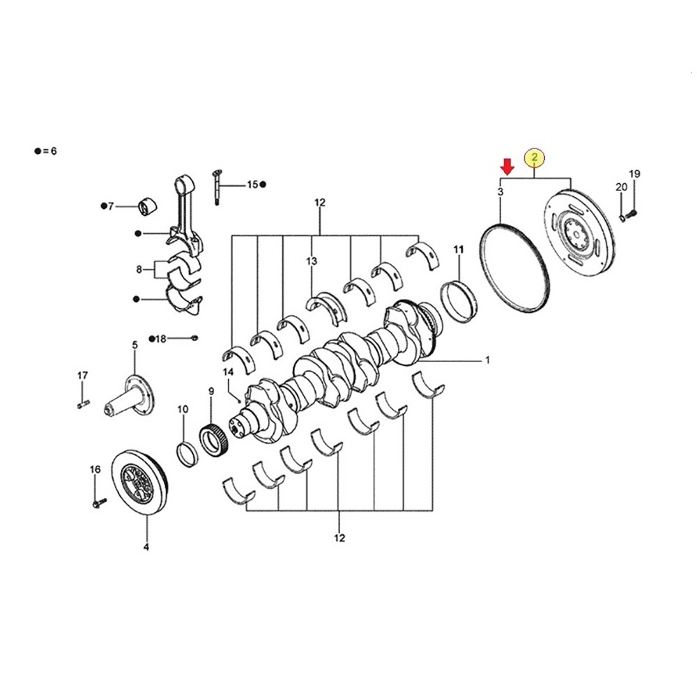 Volante Motor Cummins Ford 2429 2622E Motor Isbe Isc 3966065