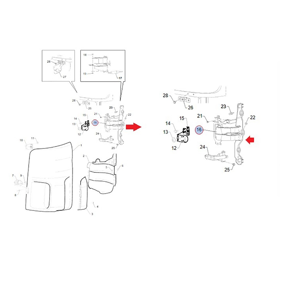 Dobradica Defletor Ar Cabine Scania R114 R124 1440113