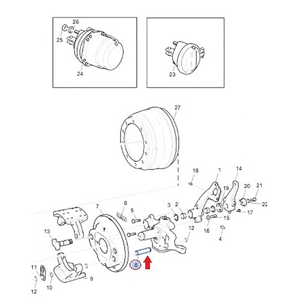 Pino Patim Freio Scania P G R94 Dianteiro Traseiro 1362721
