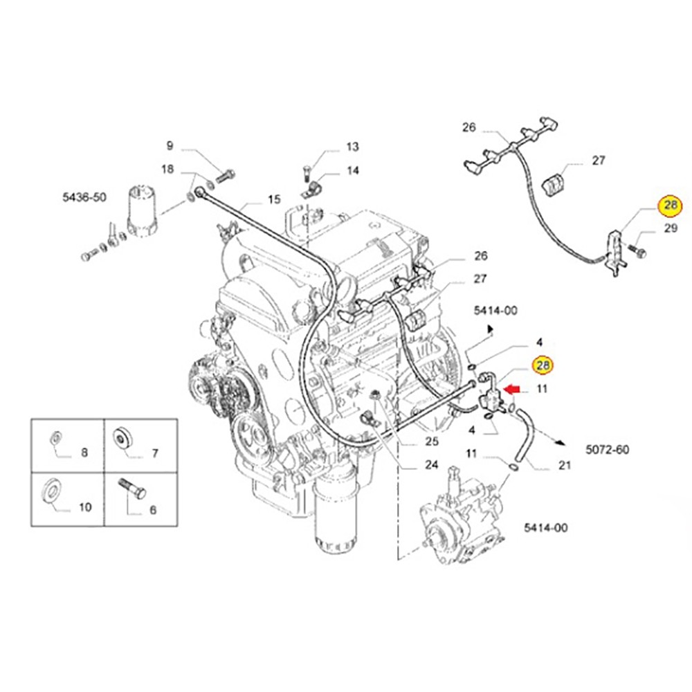 Tubo Combustivel Iveco Fiat Peugeot Renaul Citroen 504093045