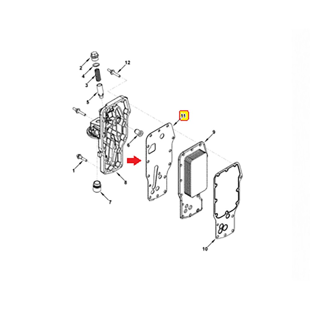 Junta Radiador Oleo Cummins Externa Junta Fechada 4896409