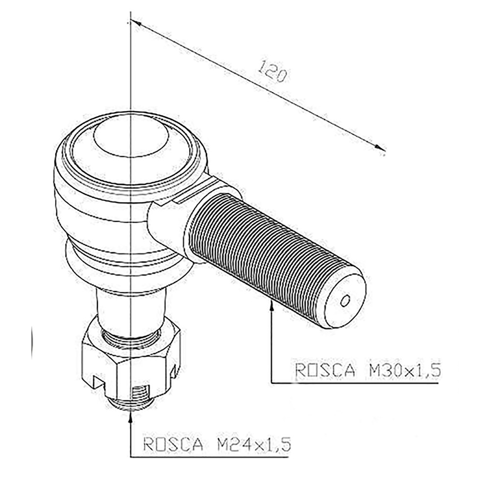 Terminal Direcao Volvo Vm 220 270 330 Barra Curta 20828528