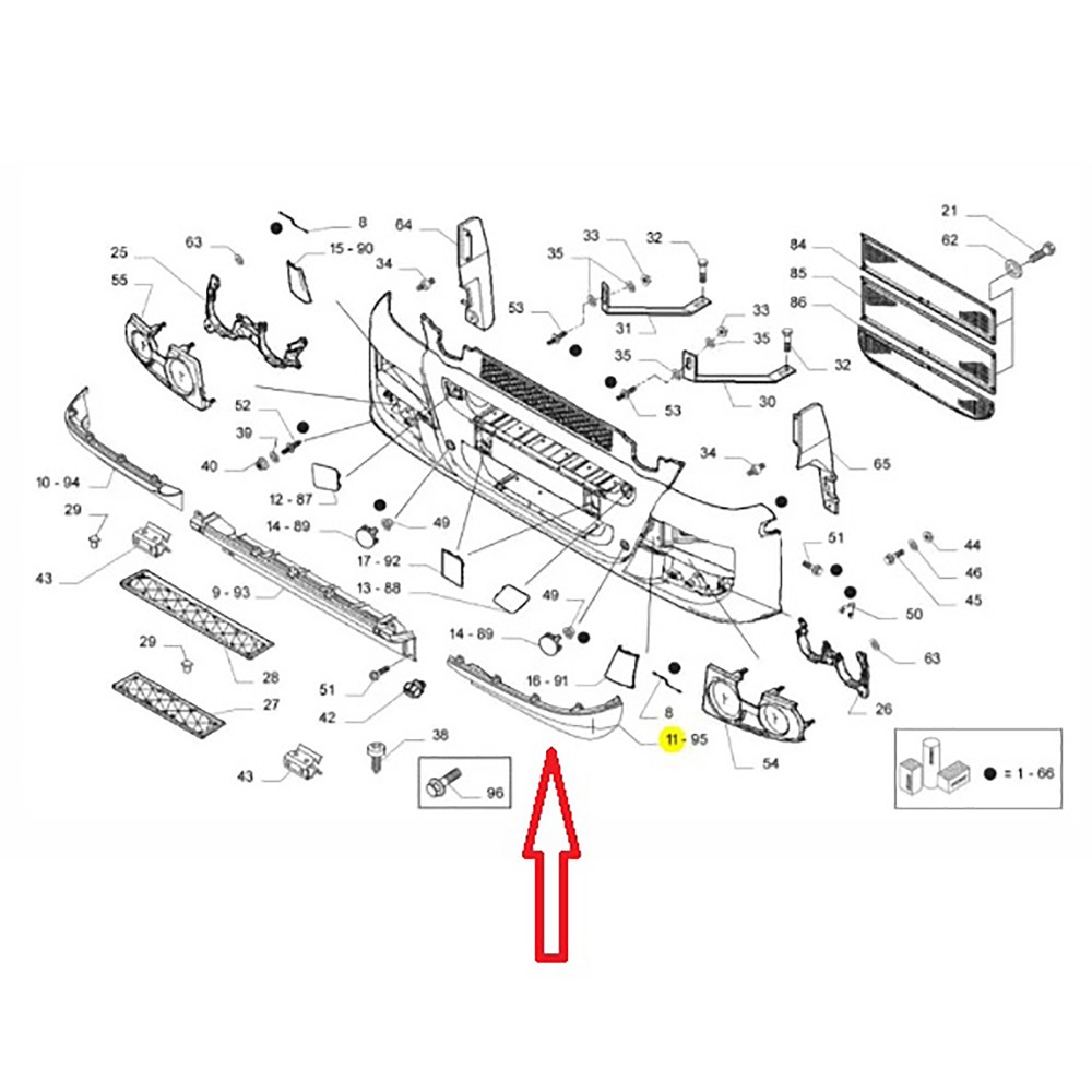 Spoiler Para-Choque Dianteiro Iveco Novo Stralis 5801562166