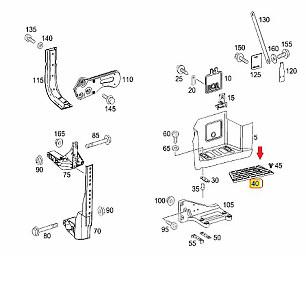 Pisante Estribo Mercedes Benz Actros 60317 9436660028