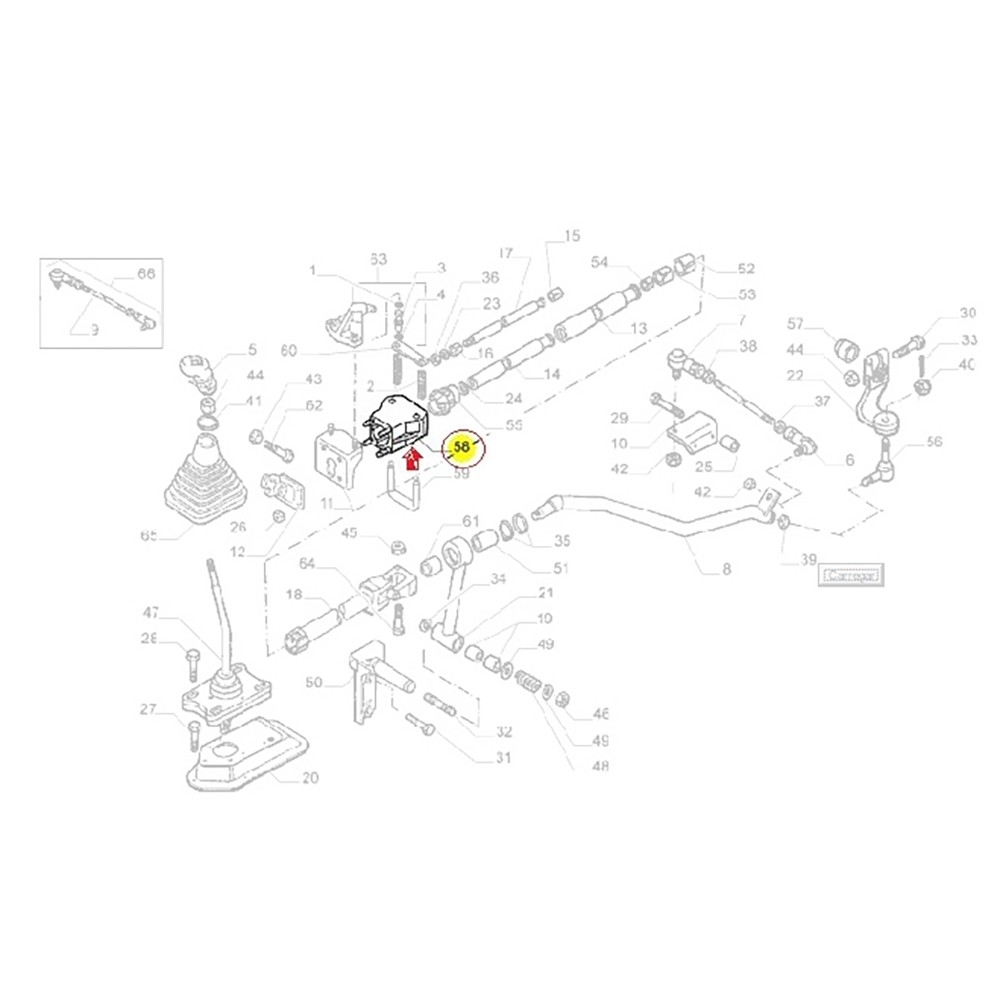 Suporte Alavanca Cambio Iveco Eurotech Tector 41013876