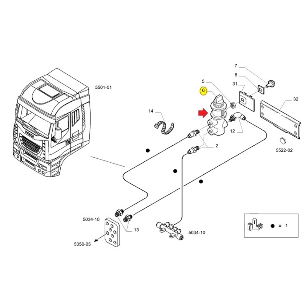Valvula Bloqueio Tracao Circuito Iveco Novo Stralis 41211132