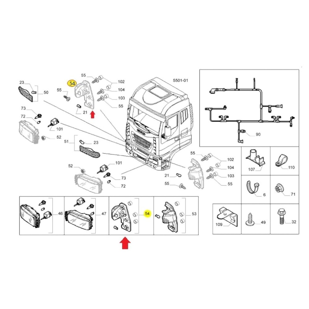 Lanterna Pisca Iveco Stralis Trakker Fixo Lateral 41221039G