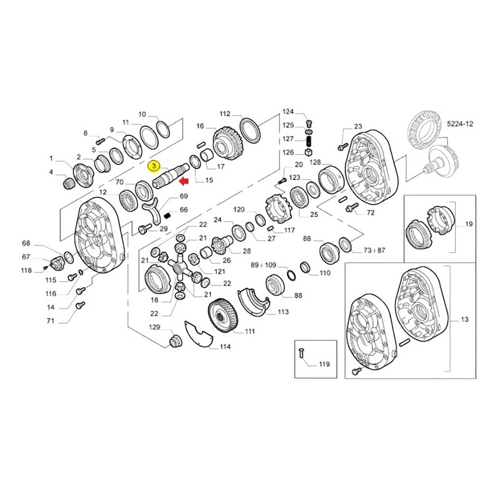 Eixo Principal Diferencial Reduzida Iveco Trakker 42102309