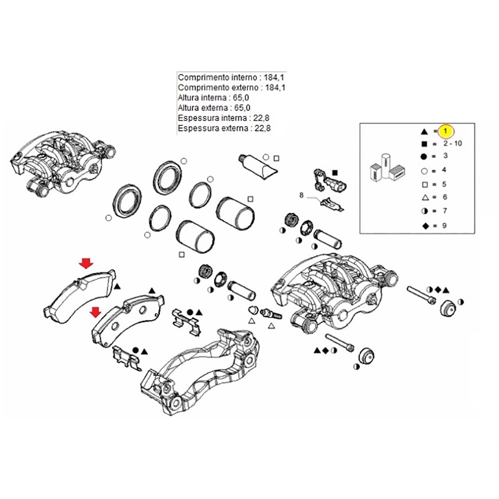 Pastilha Freio Iveco Daily 70C16 Scudato Cityclass 42555633
