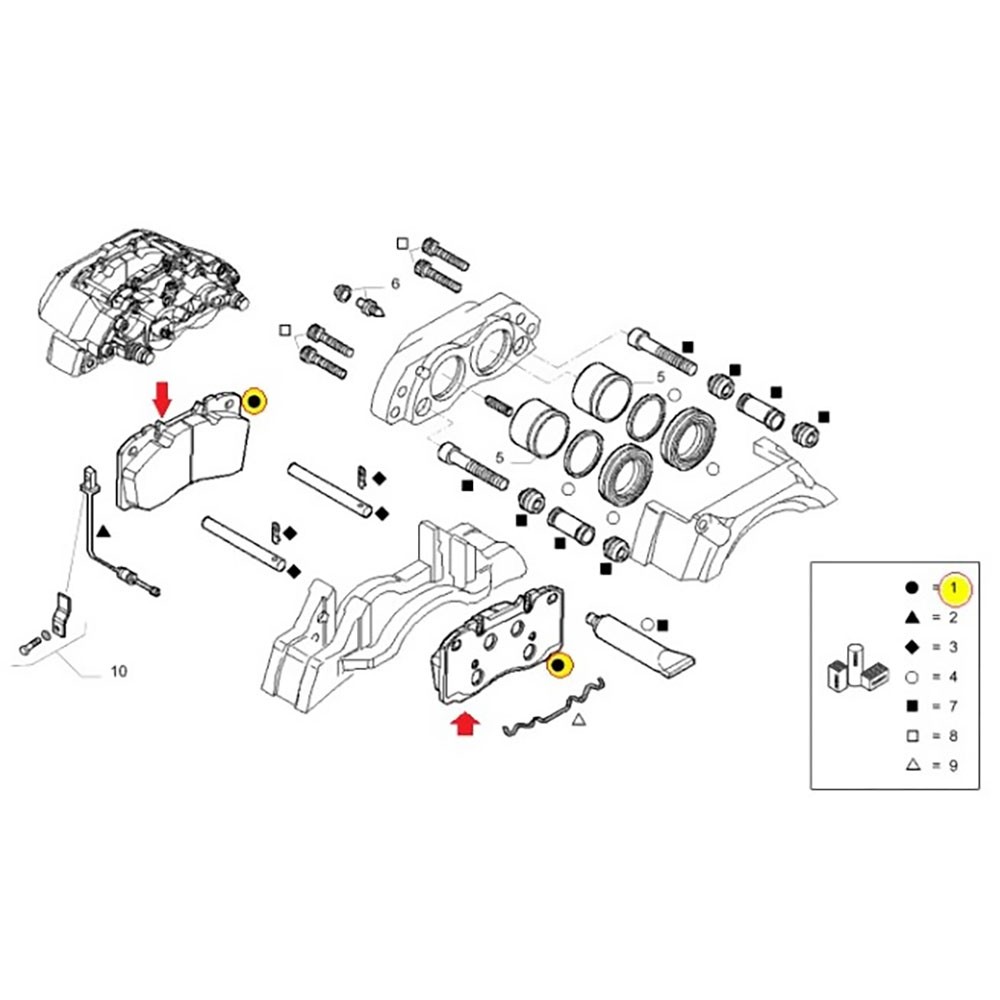 Pastilha Freio Iveco Daily 70c16 70c16hd 70c17 42555669