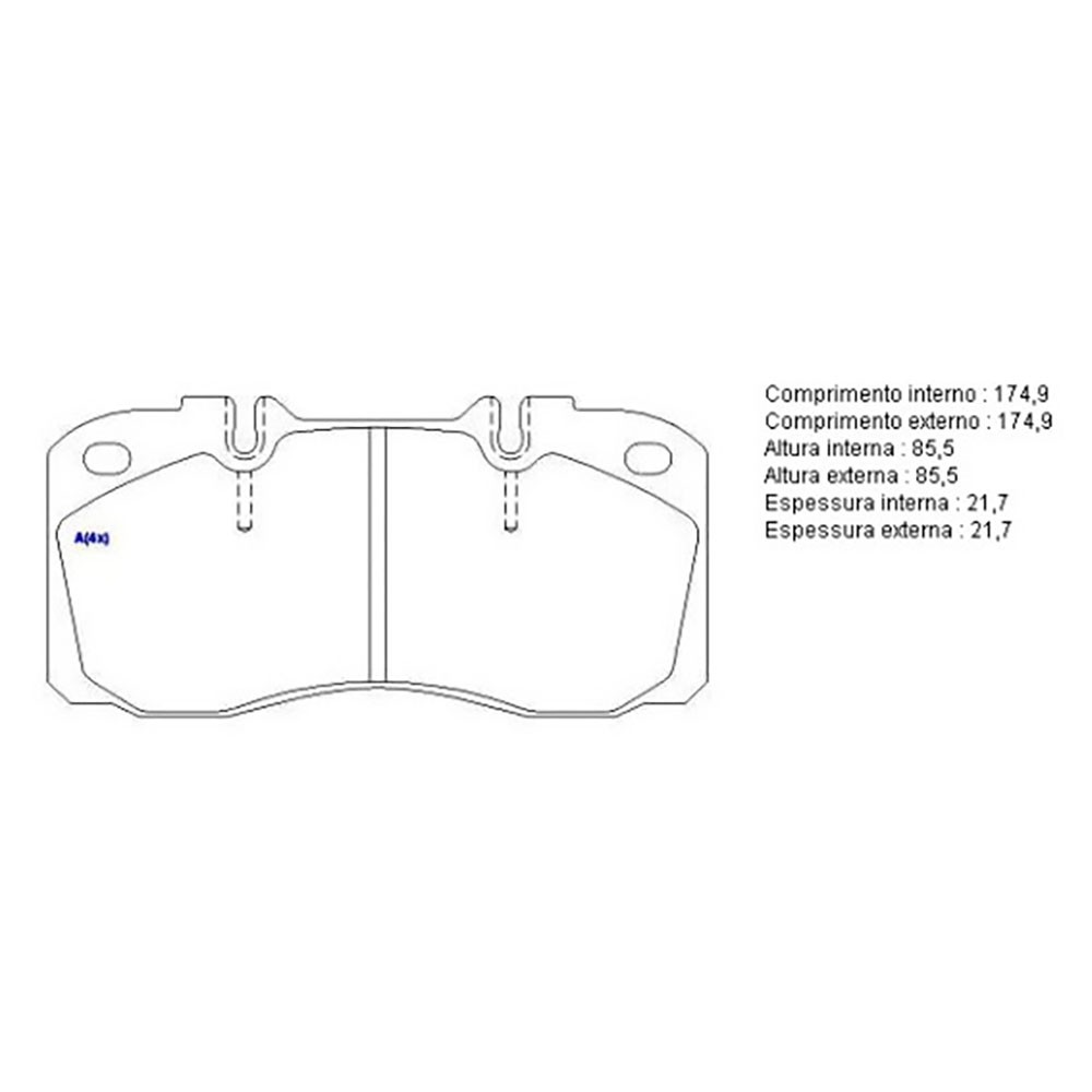 Pastilha Freio Iveco Daily 70c16 70c16hd 70c17 42555669
