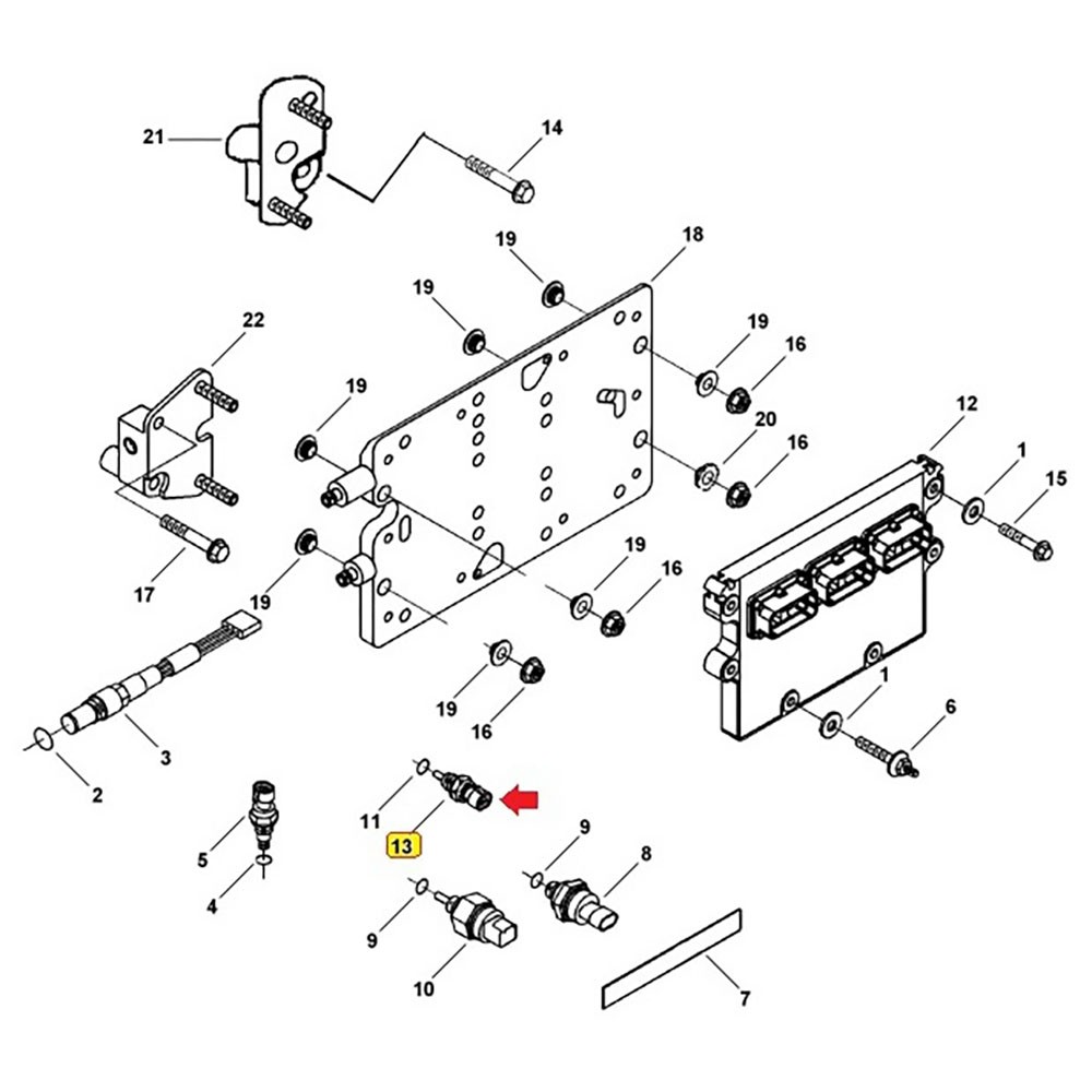 Sensor Temperatura Cummins International 9800 Ism 4954905