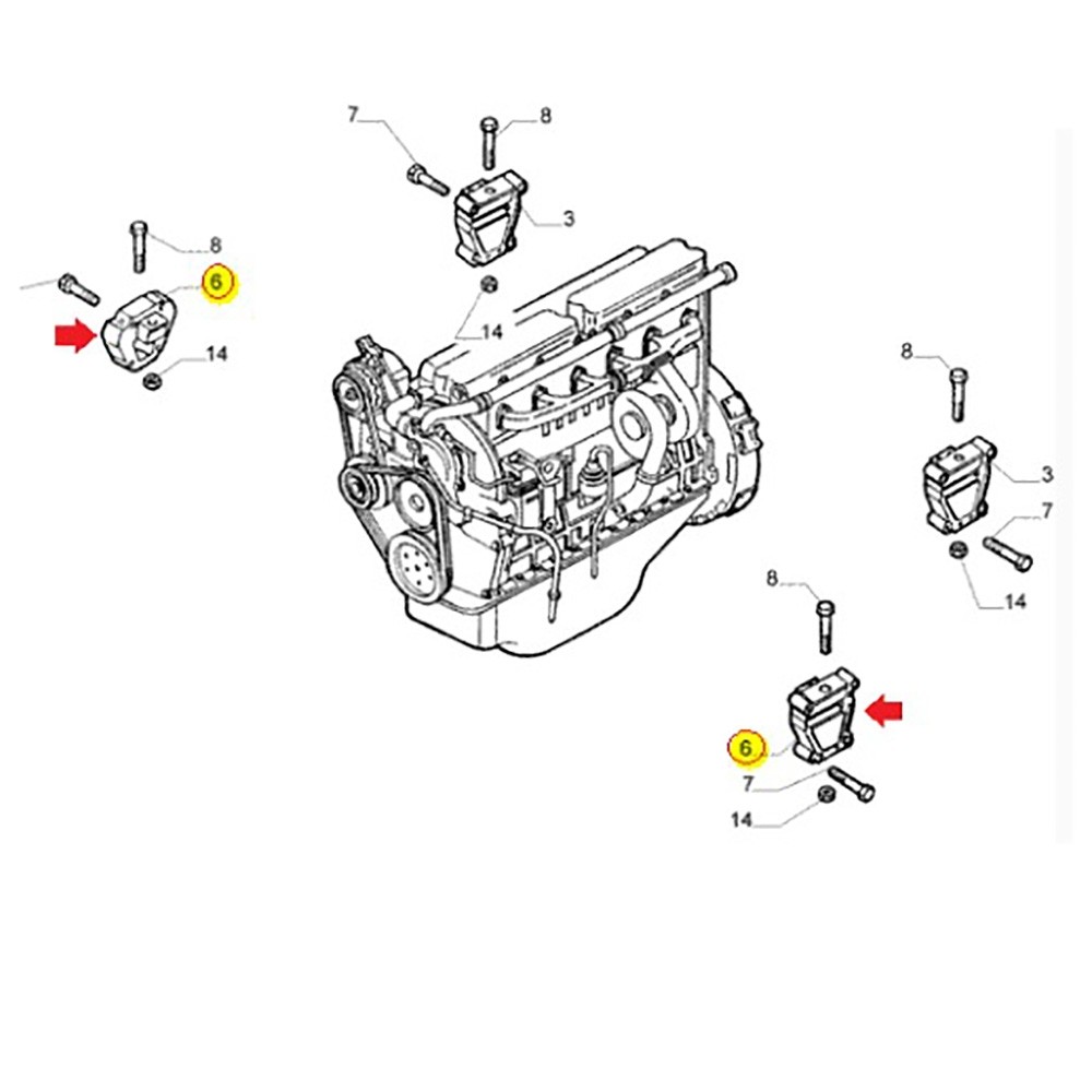 Coxim Motor Dianteiro Iveco Novo Trakker Stralis 5801762138