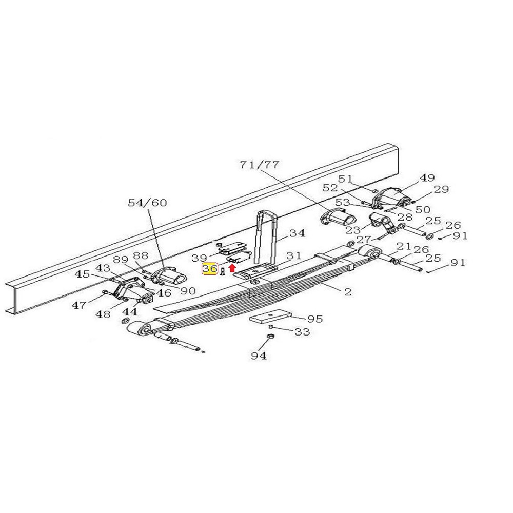 Base Tirante Suspensao Traseira Sinotruk Howo AZ9725527202