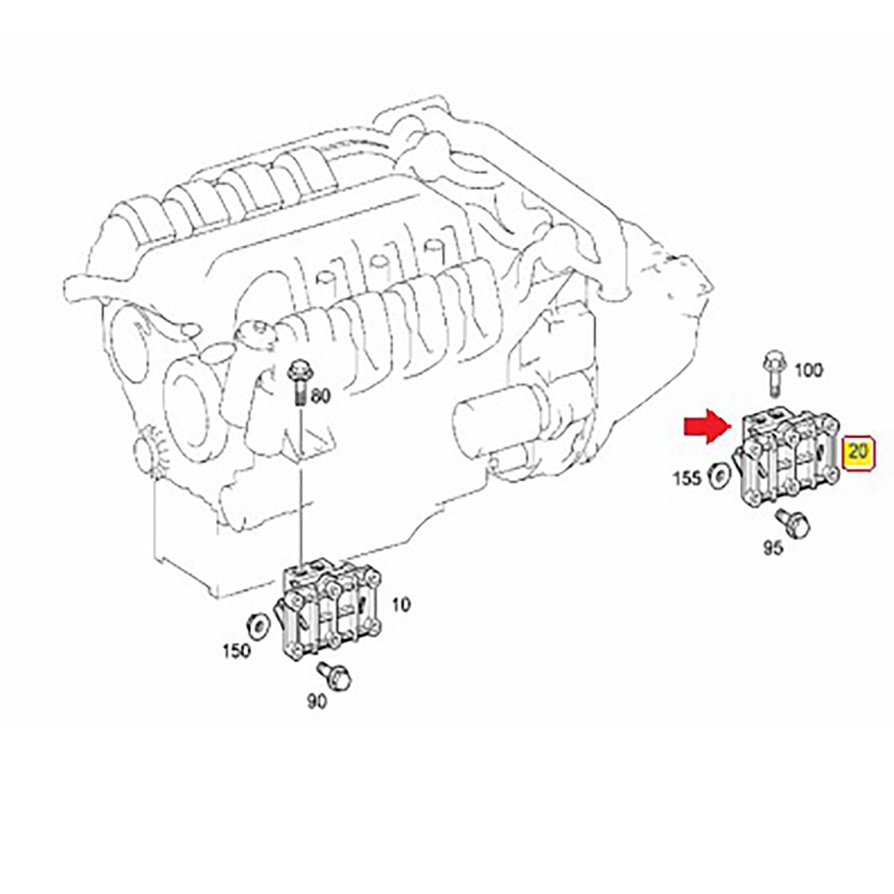 Coxim Motor Mercedes 2646 Actros Axor OM457 OM501 9412418713