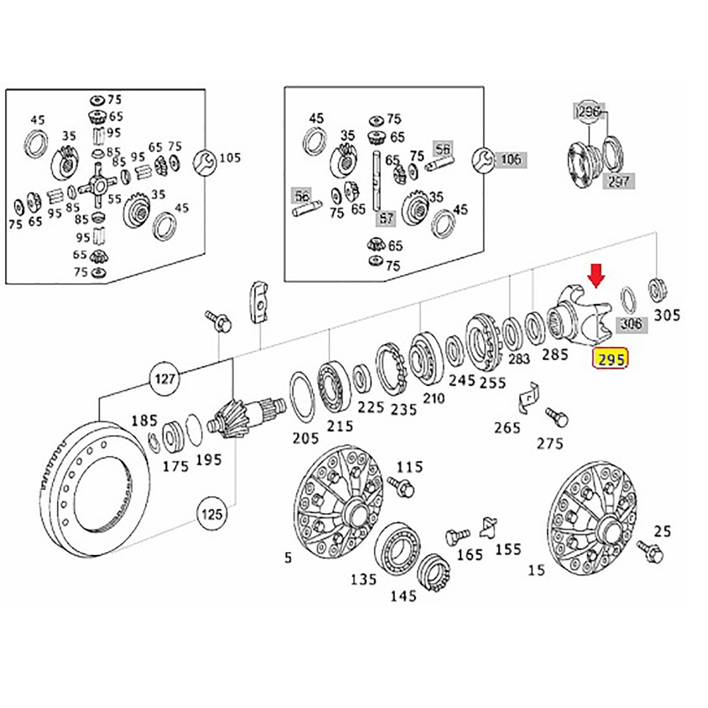 Flange Pinhao Mercedes Benz L1620 Yoke Usa S344 6953520044