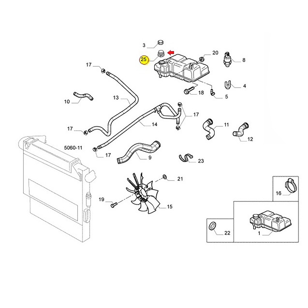 Adaptador Tampa Reservatorio Radiador Iveco Daily 5802075612