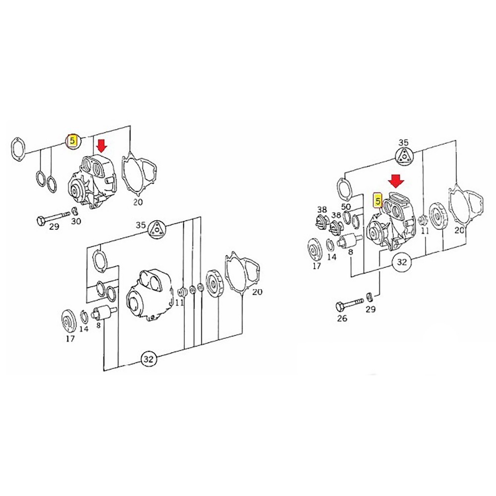 Bomba Agua Mercedes Om447 Ls1935 Motor Om457La 4752000101