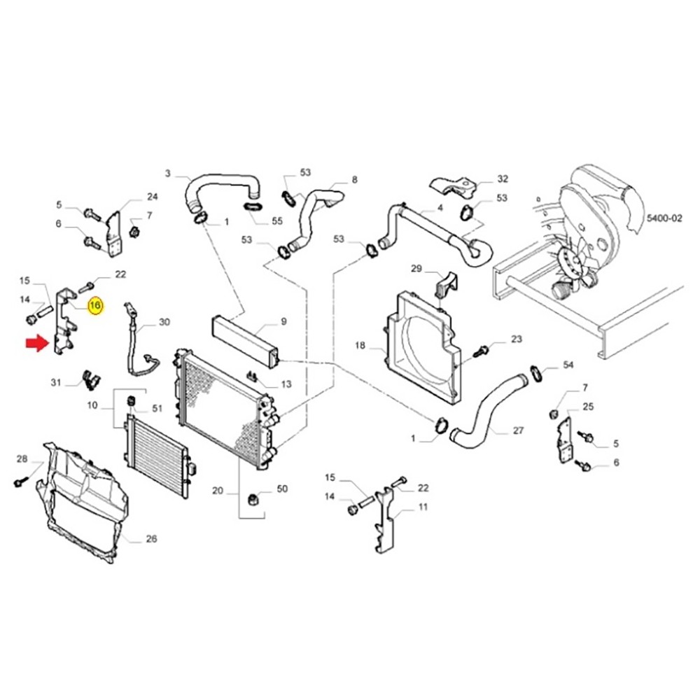 Suporte Radiador Iveco Nova Daily 3.0 35S14 45S14 500333124